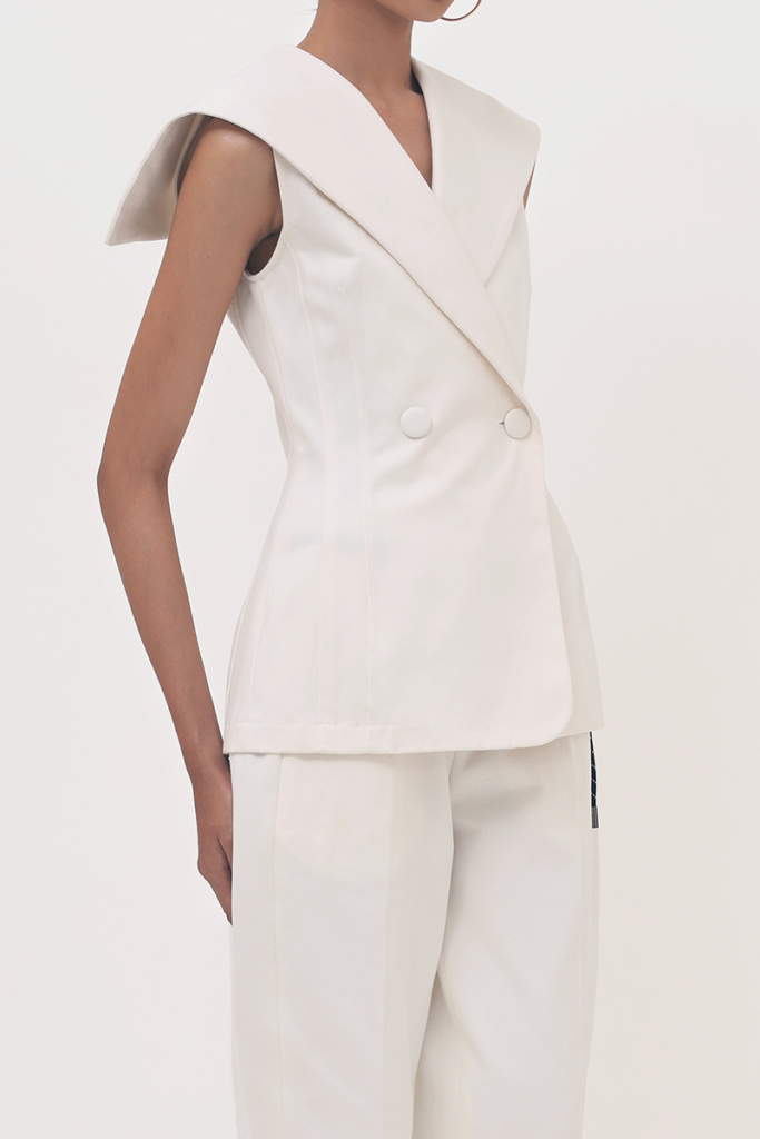 White Camden Vest - Day and Night