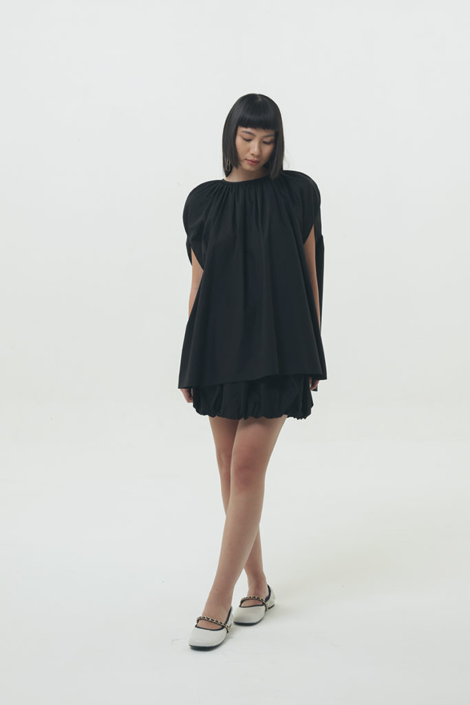Black Maryam Cape Top - Day and Night
