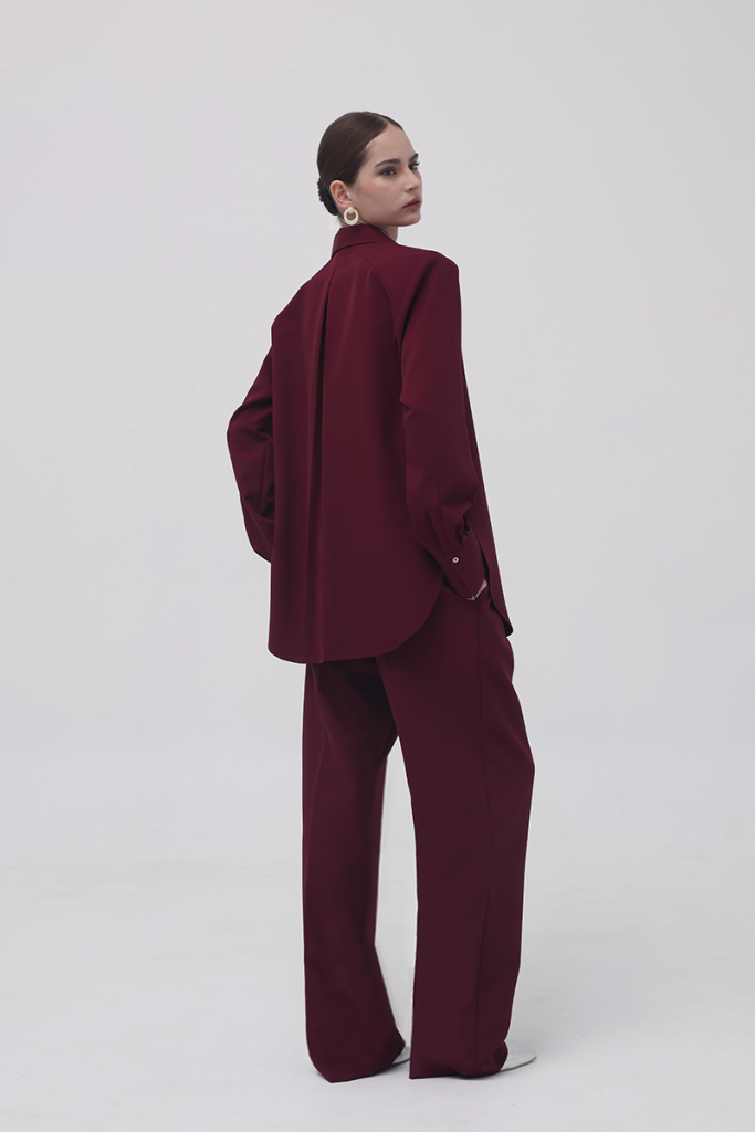 Maroon June Oversized Shirt - Day and Night